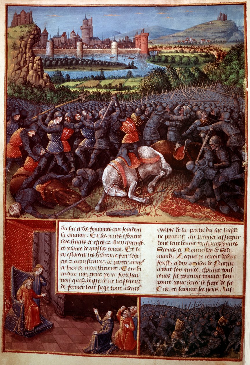 Battle scene, from Passages faits Outremer written by Sebastian ...