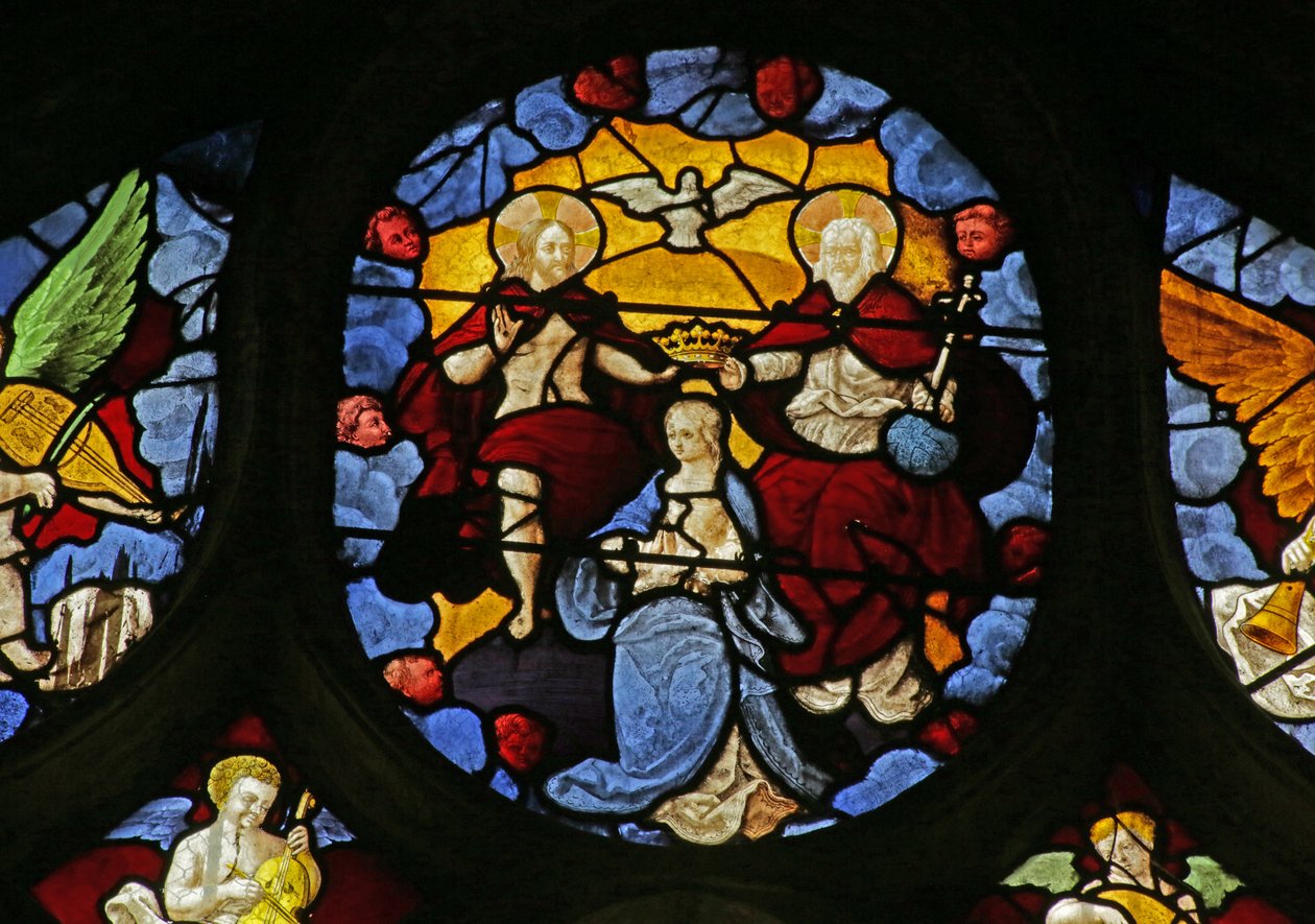 Window depicting the Coronation of the Virgin by the Trinity