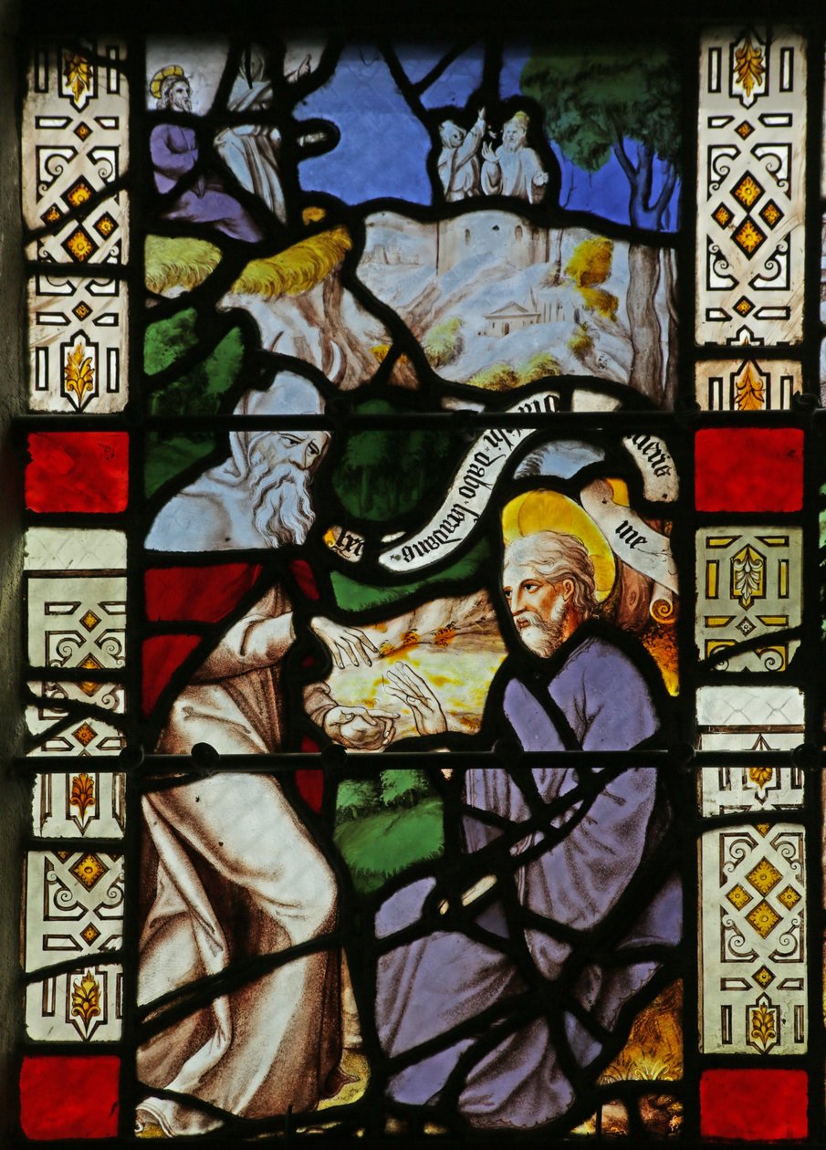 Window depicting the Temptation of Christ in the Wilderness
