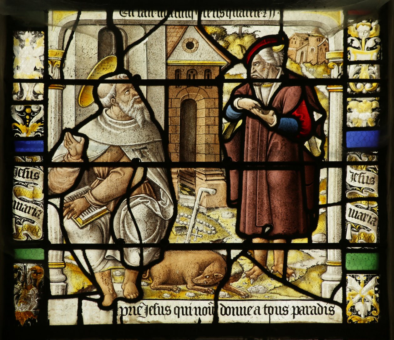 Window depicting the Temptation of Saint Anthony