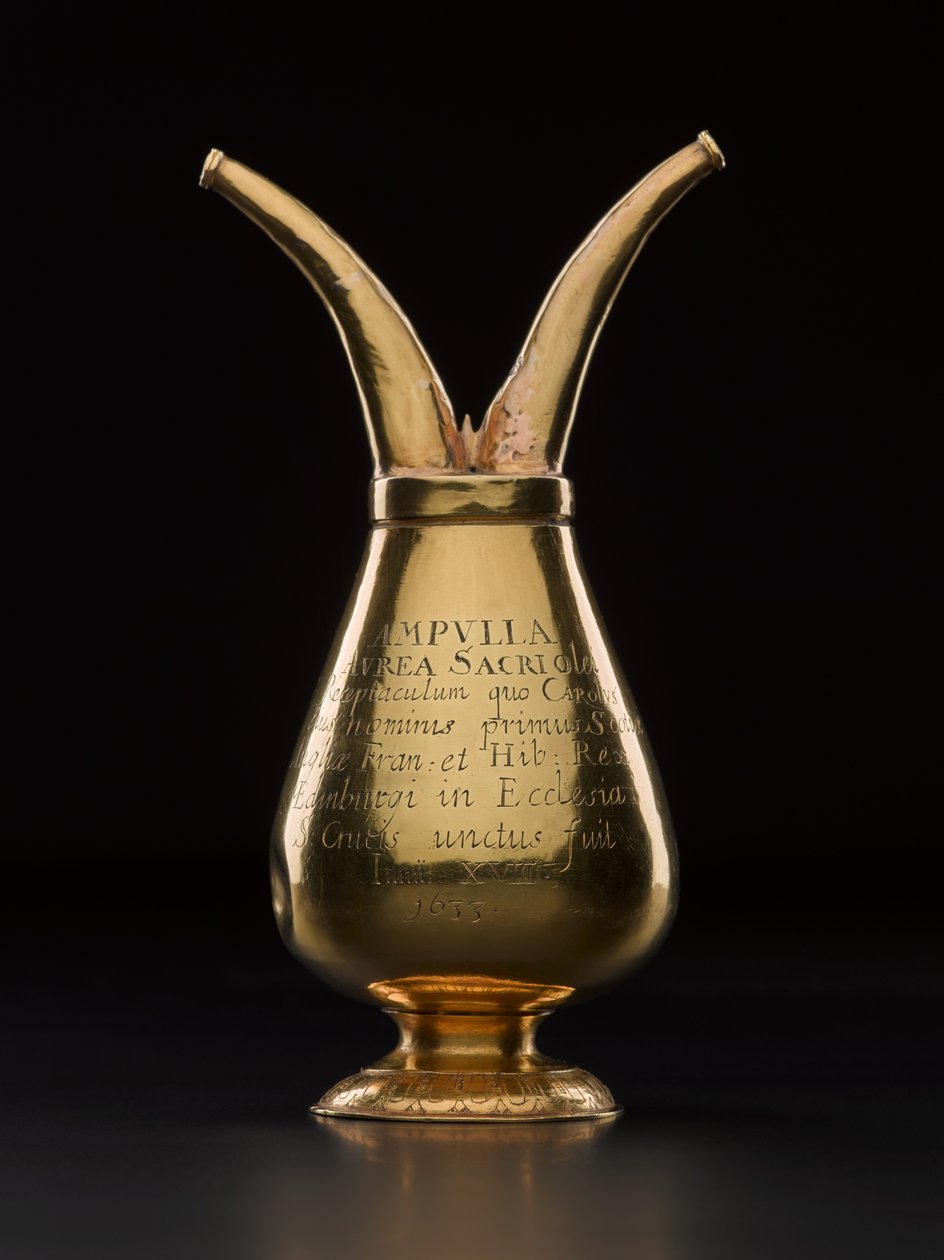 Ampulla which held the sacred anointing oil for the coronation of ...