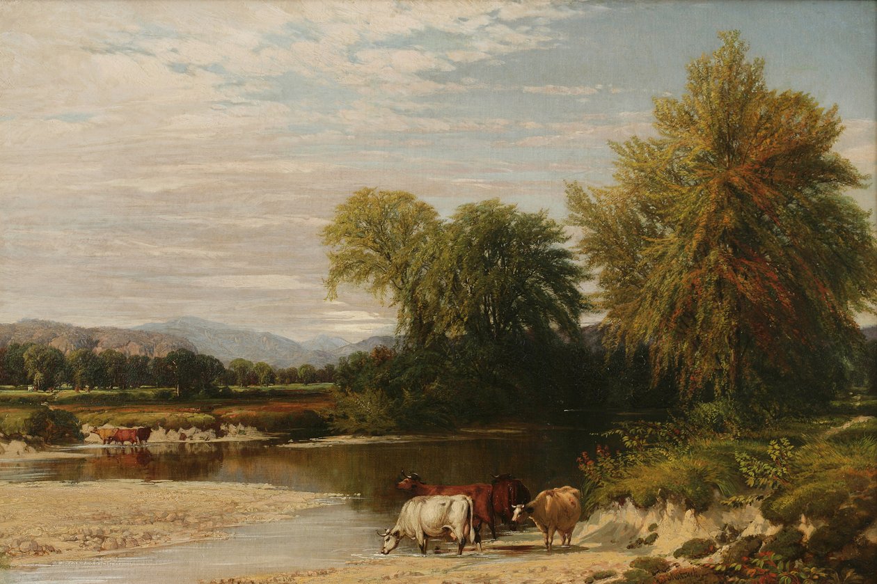 The Ford, 1856 by Aaron Draper Shattuck: Fine art print