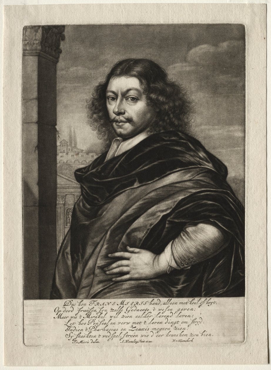 Frans van Mieris I by Abraham Blooteling: Fine art print