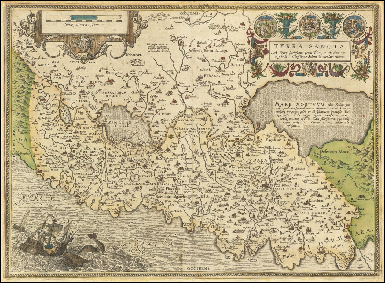 1584 Map - Terra Sancta by Abraham Ortelius