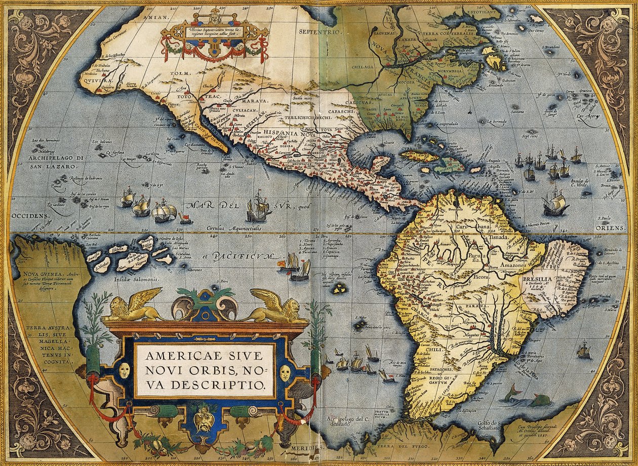 A Map of America by Abraham Ortelius: Buy fine art prints