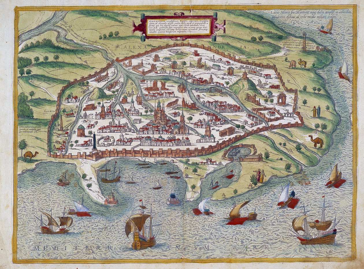 Map of Alexandria by Abraham Ortelius, Antwerp