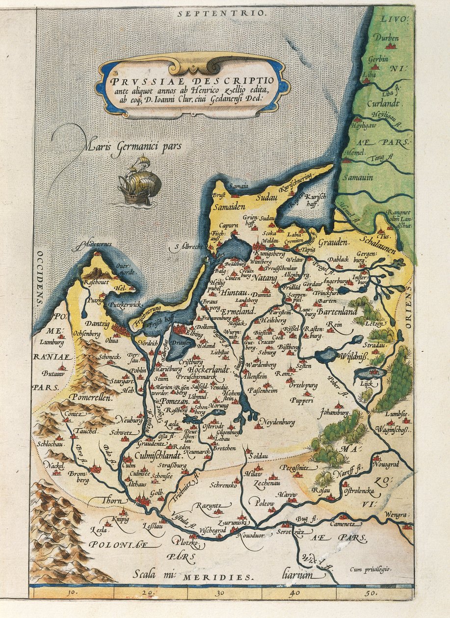 Map of Prussia, from Theatrum Orbis Terrarum