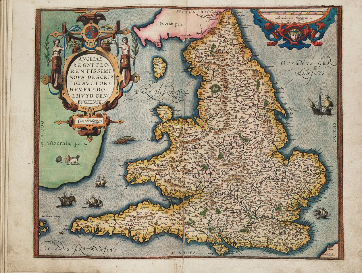 New map of the most flourishing kingdom of England, by Humphrey Lloyd ...