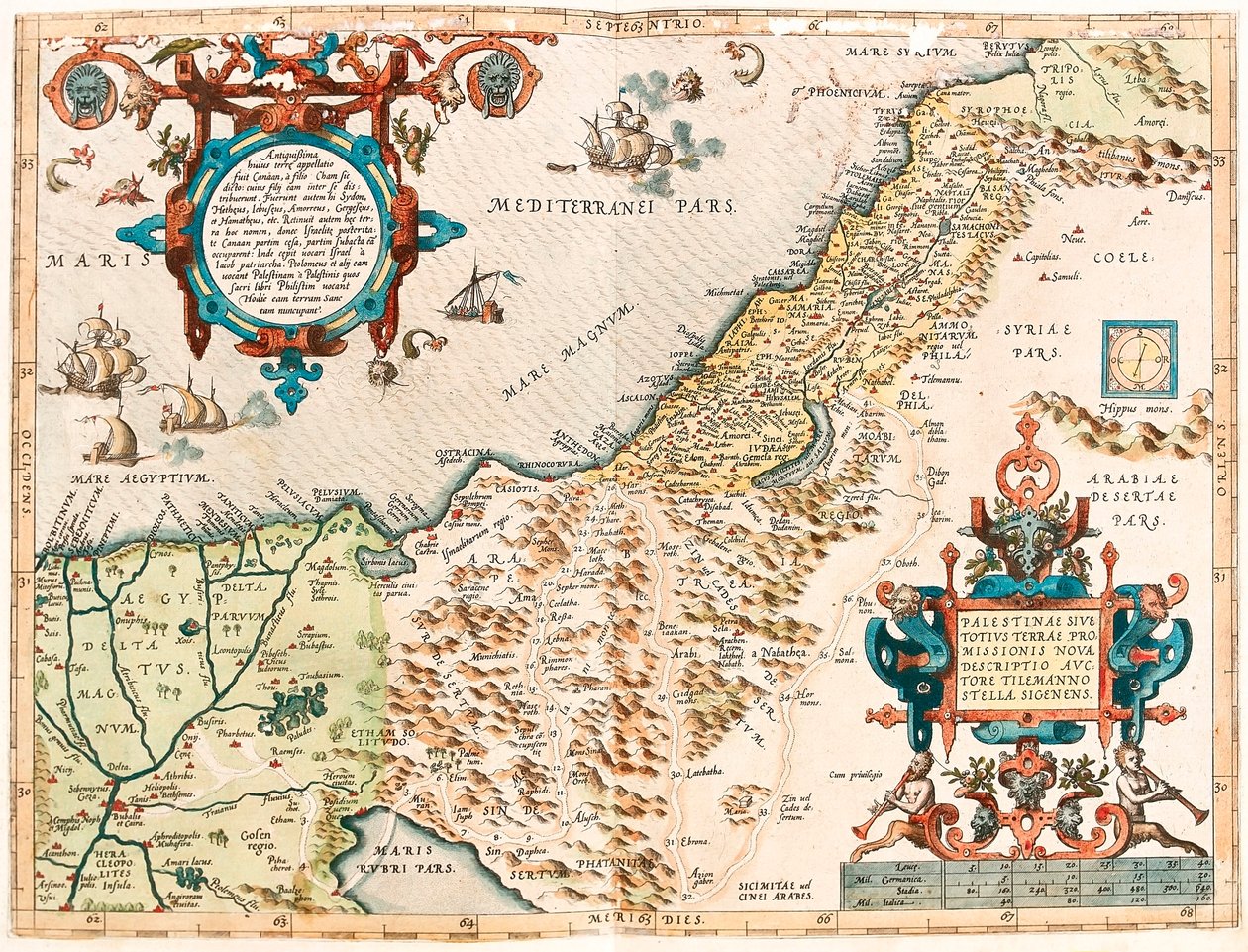 Geography Map of the Territory of Palestine from 'Theatrum Orbis ...