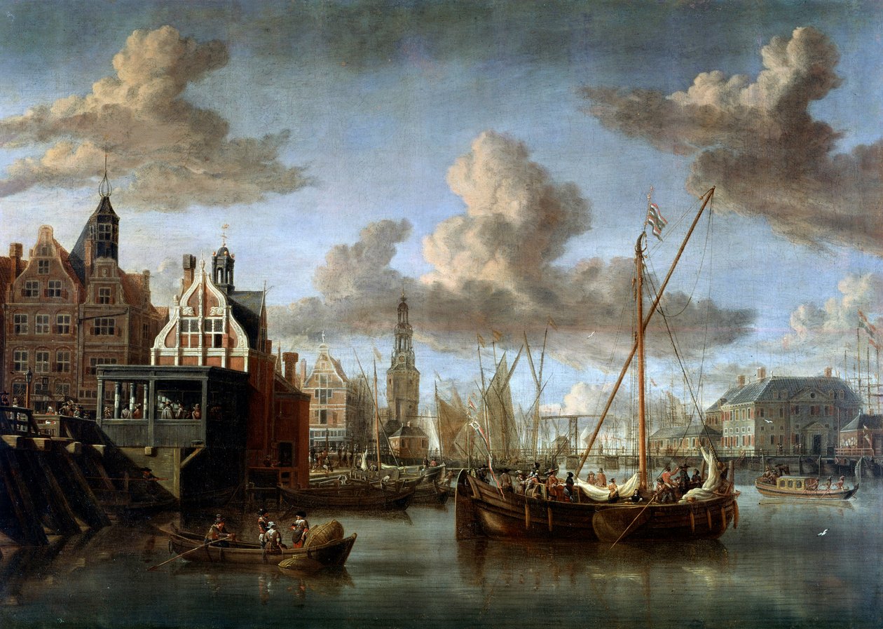 The Port of Amsterdam by Abraham Storck: Fine art print