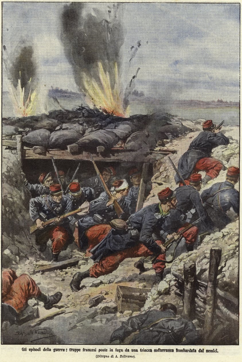 The events of the war by Achille Beltrame: Fine art print