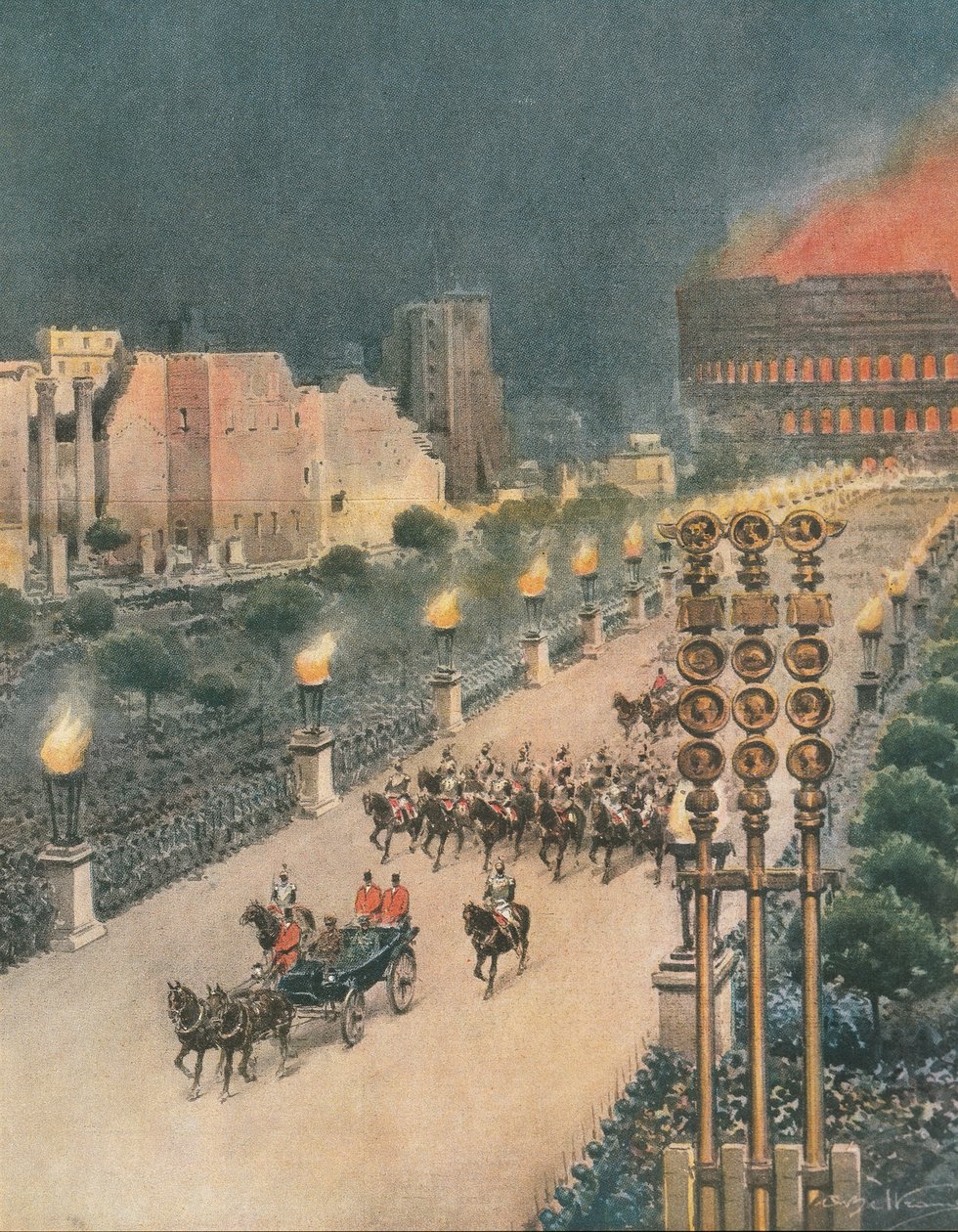 Triumphal entry of Adolf Hitler in Rome by Achille Beltrame