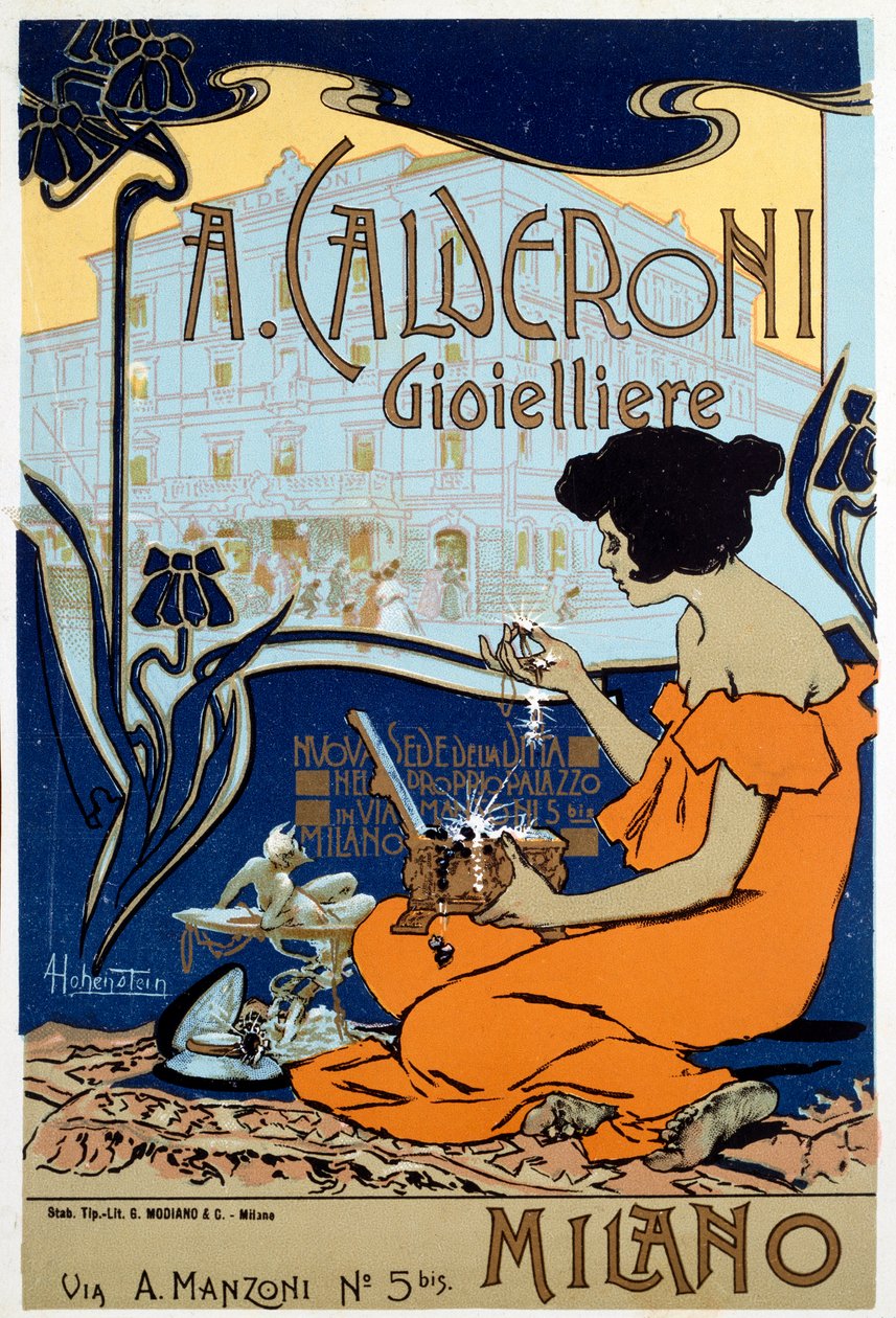 Advertising Poster for Calderoni Jeweler in Milan