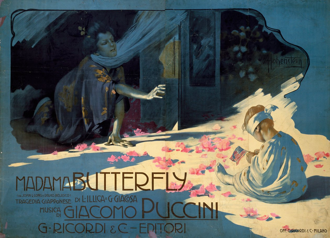 Poster for opera Madame Butterfly by Giacomo Puccini