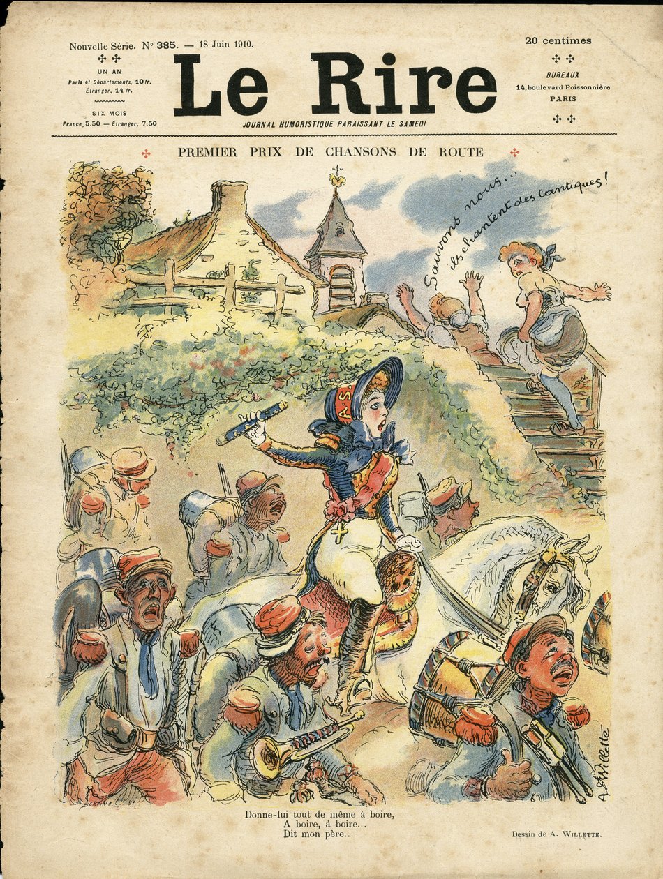 Illustration of Adolphe dit Willette (1857-1926) for the Cover of Le Lire