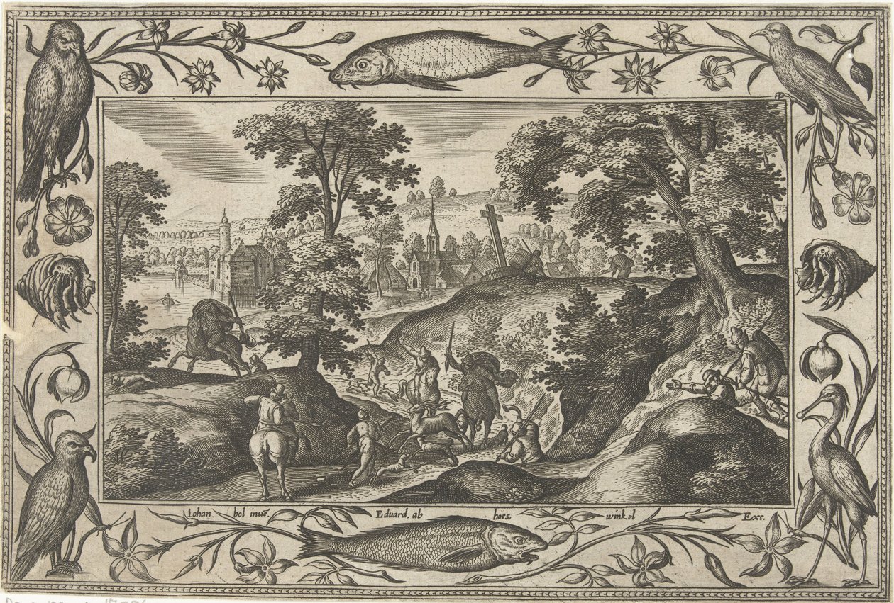 Deer Hunt by Adriaen Collaert: Buy fine art print