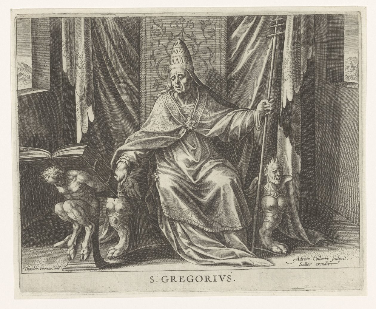 Church Father Gregory by Adriaen Collaert: Fine art print