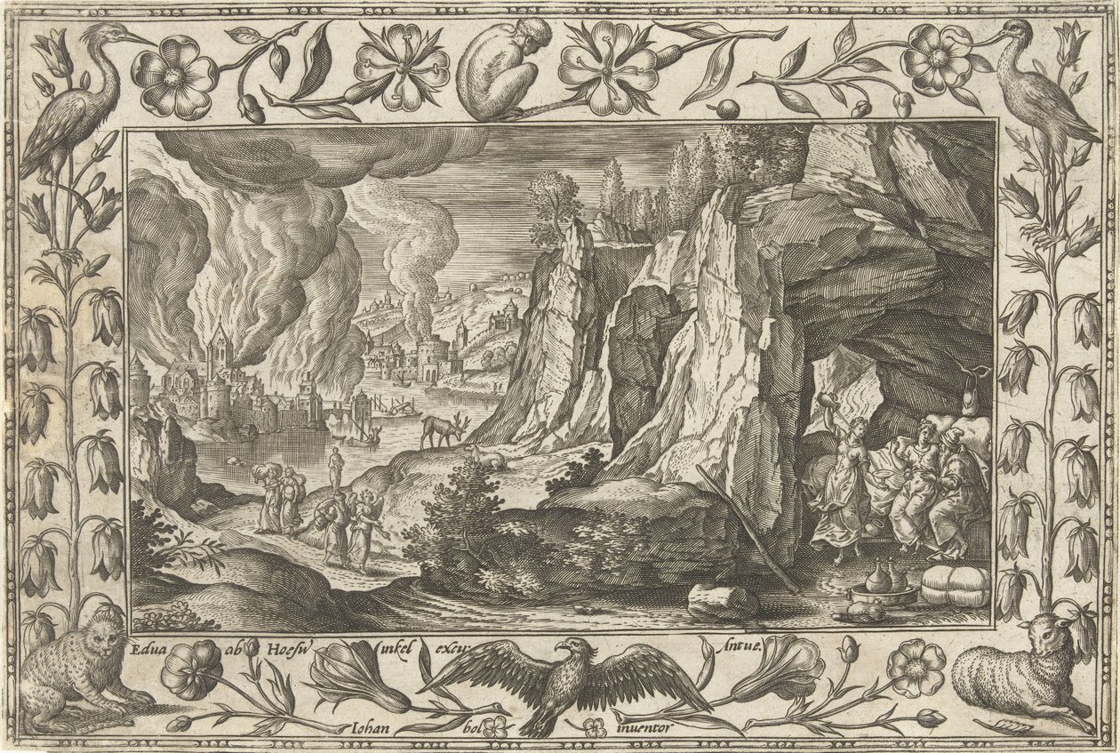 Lot and His Daughters by Adriaen Collaert: Fine art print