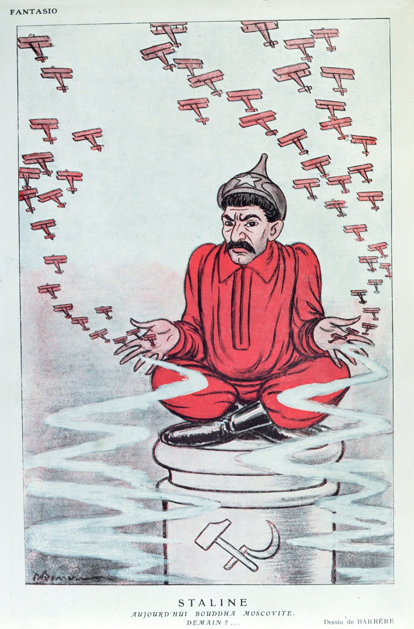 Caricature of Stalin from the French Journal 'Fantasio', c.1930