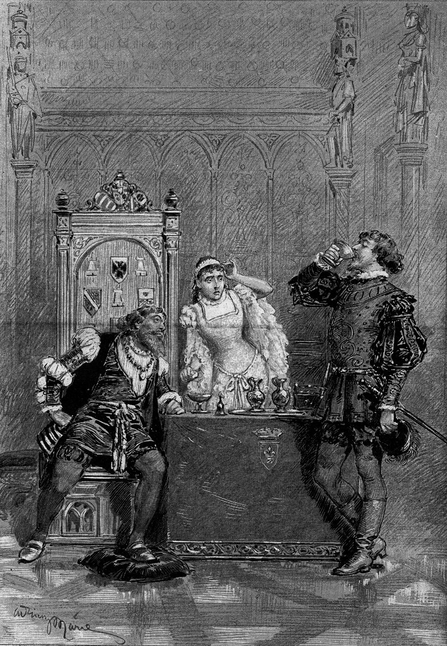 Theatrical representation: Gennaro drinks the poison poured by his ...
