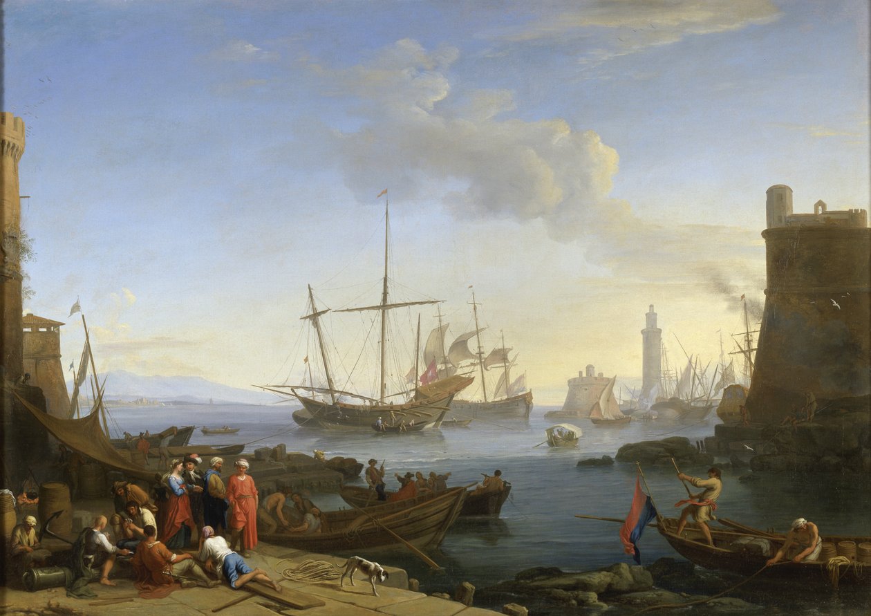 Seaport, 1726 by Adrien Manglard: Buy fine art print