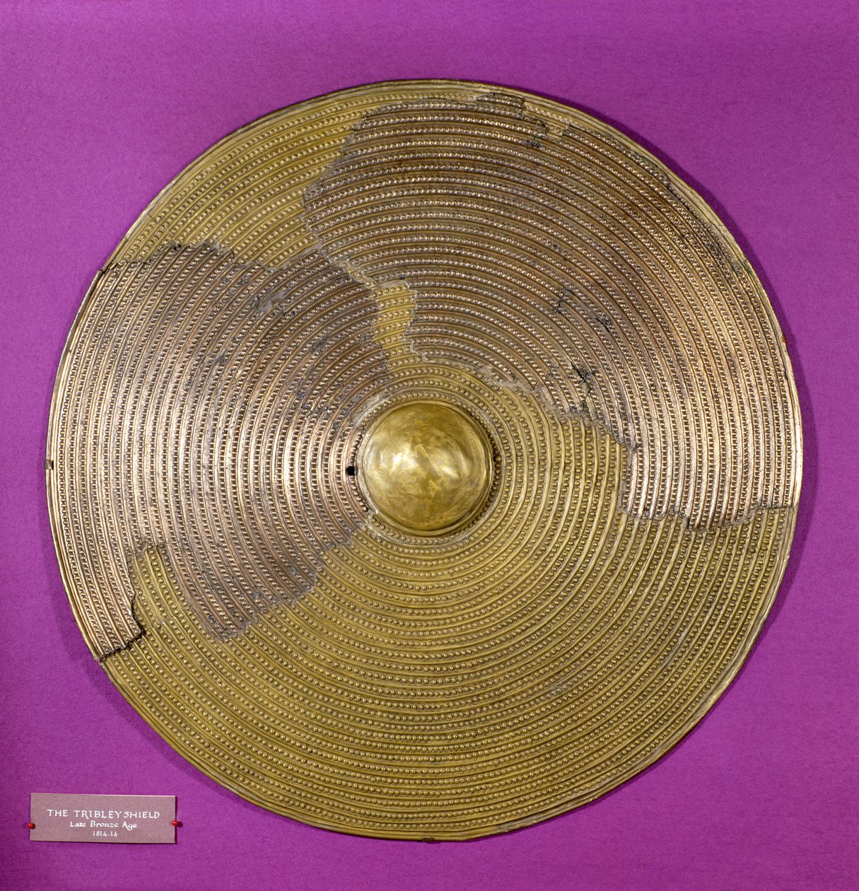 Shield from Tribley, late Bronze Age by Age Bronze