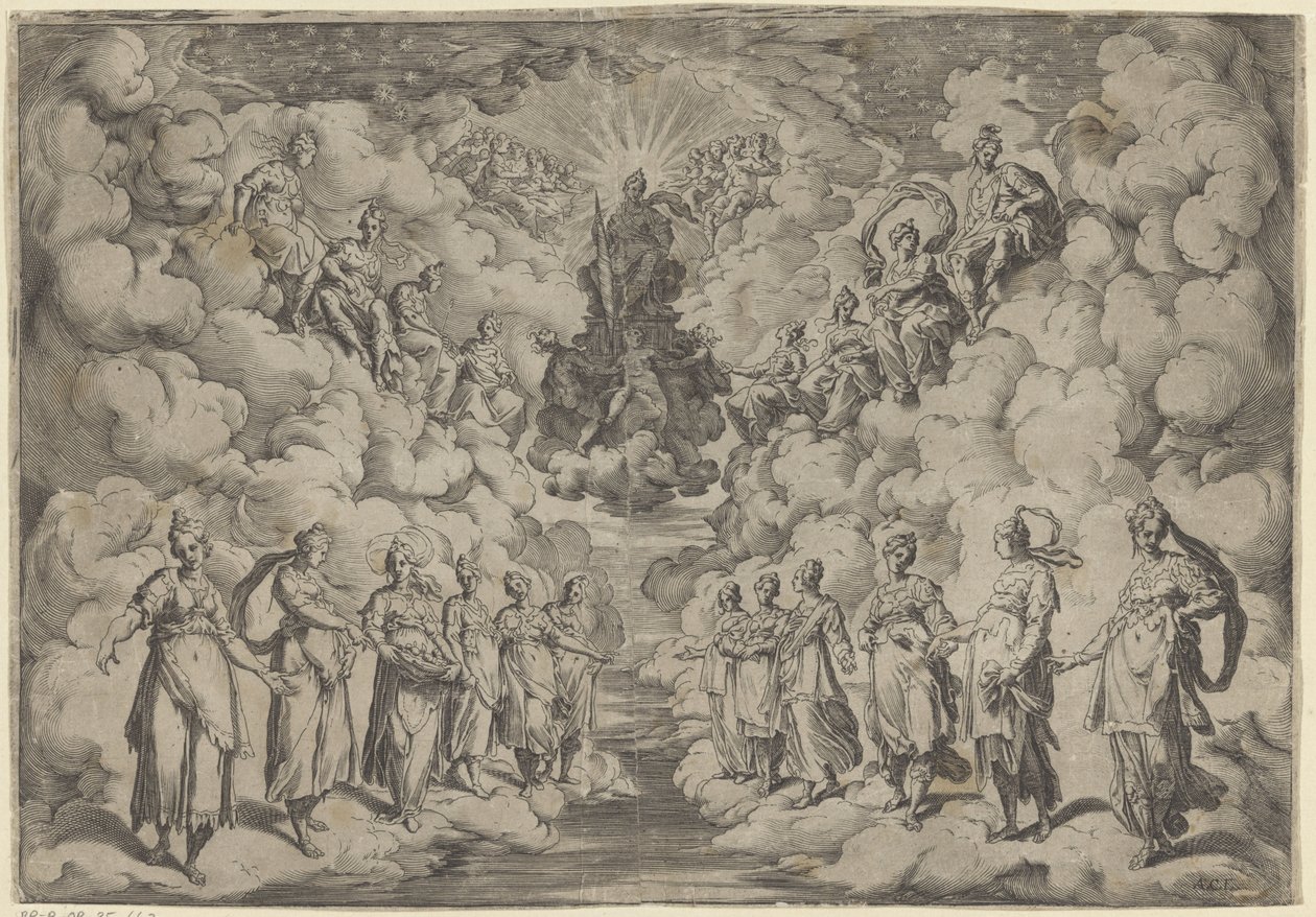 Harmony of the Spheres by Agostino Carracci: Fine art print