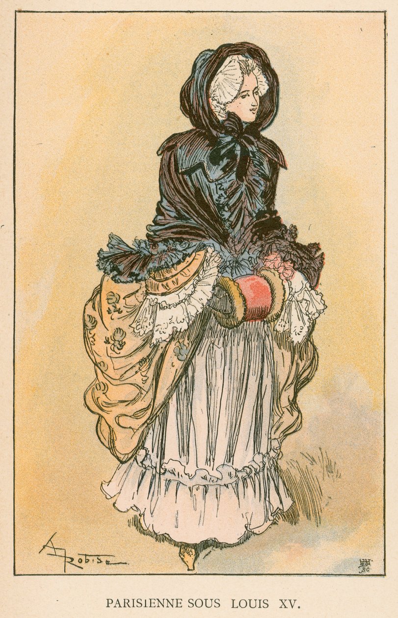 Parisienne Sous Louis XV by Albert Robida: Fine art print