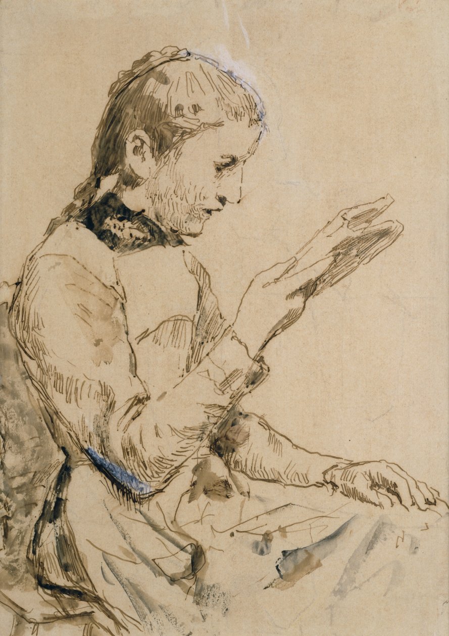 Reading Girl by Albert Anker: Buy fine art print