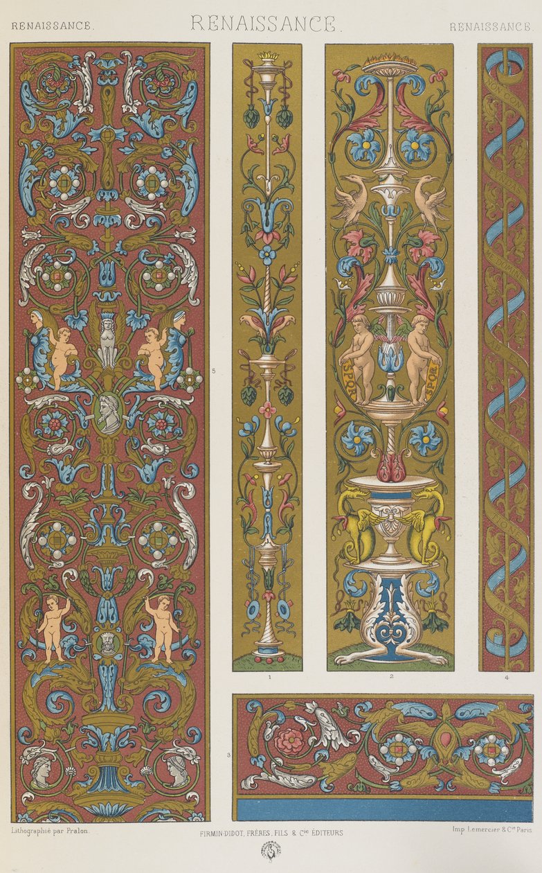 Renaissance, plate 55 from 'Polychromatic Ornament: One Hundred Plates ...
