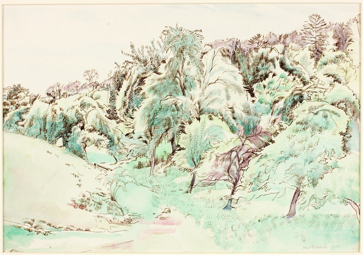 On Tuck's Farm, Tunley by Albert Daniel Rutherston