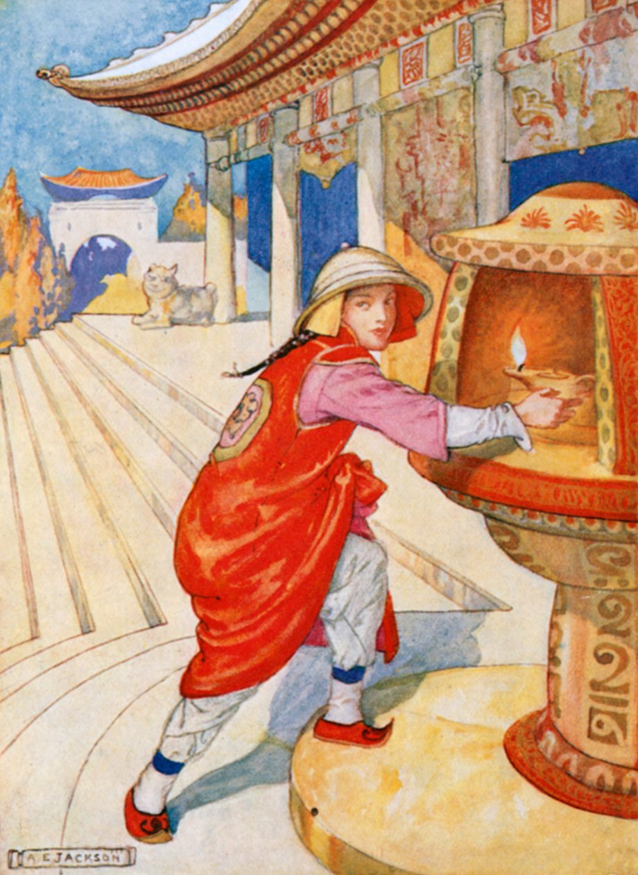 Aladdin Mounted the Steps and Took the Lighted Lamp from the Niche
