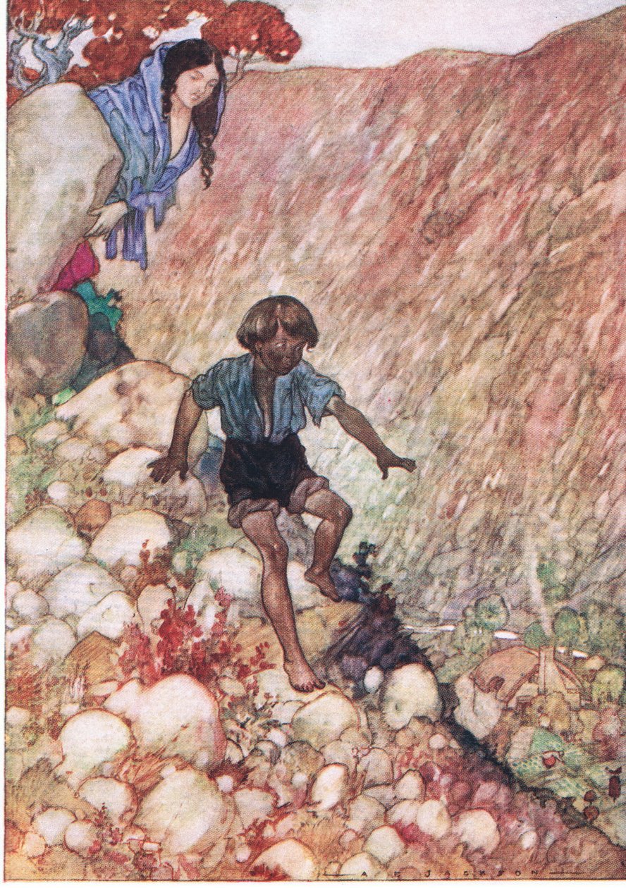 Down he went like the brave little man as he was, from The Water Babies