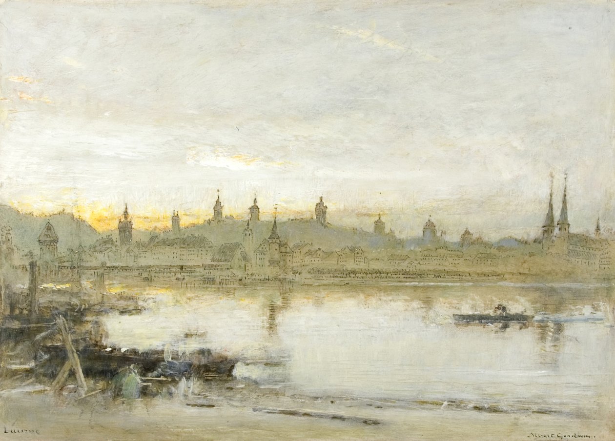 Lucerne by Albert Goodwin: Highest-quality art reproduction