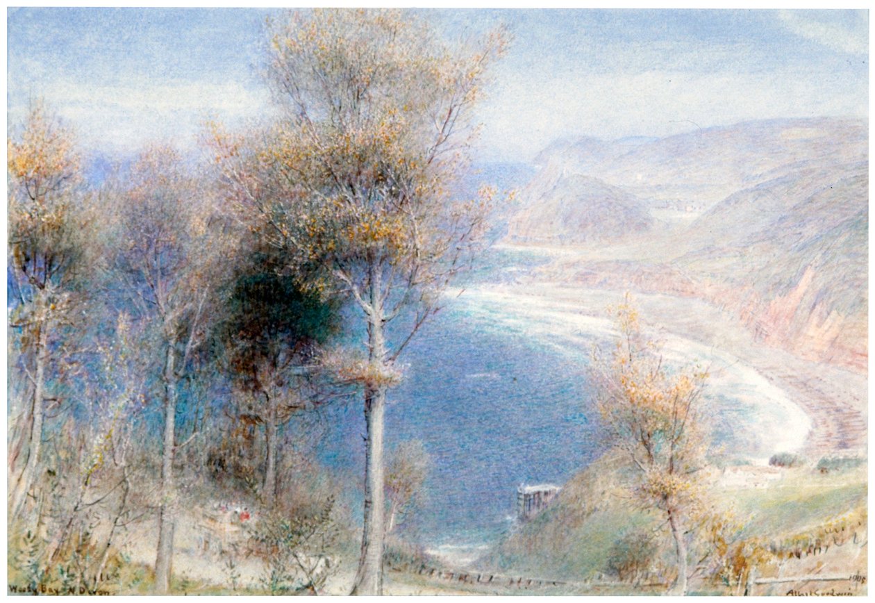 Woody Bay, Devon by Albert Goodwin: Buy fine art print