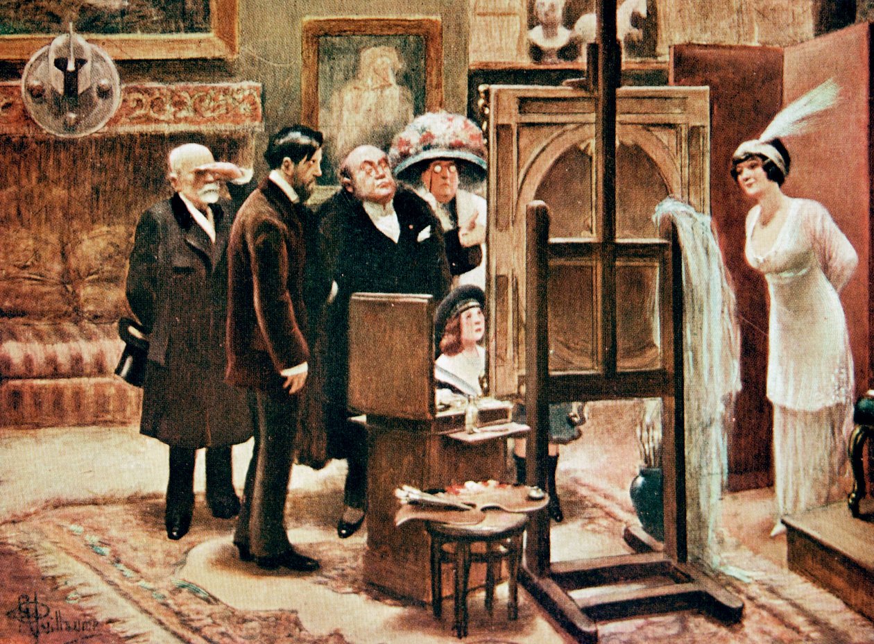 A Painter Showing His Painting, c. 1920 by Albert Guillaume