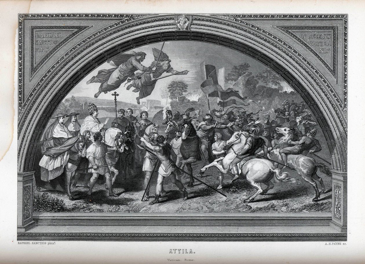 Attila after Raphael by Albert Henry Payne: Fine art print