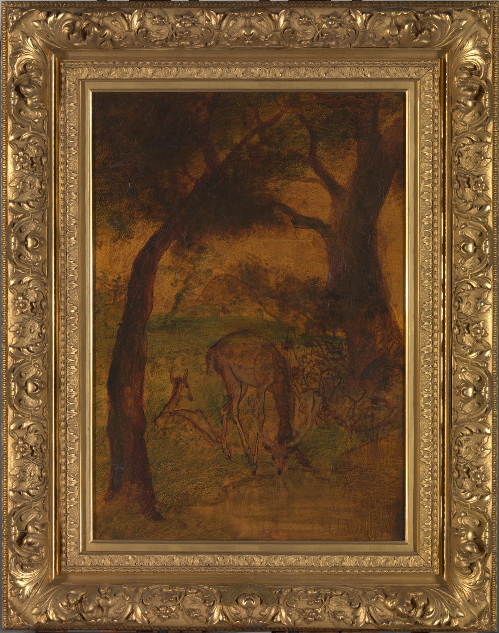 A Stag Drinking by Albert Pinkham Ryder: Fine art print