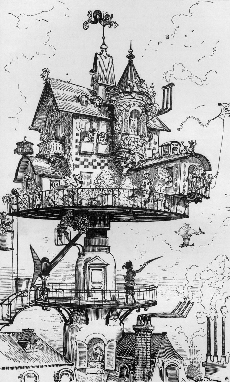 Habitat of the future by Albert Robida: Buy fine art print