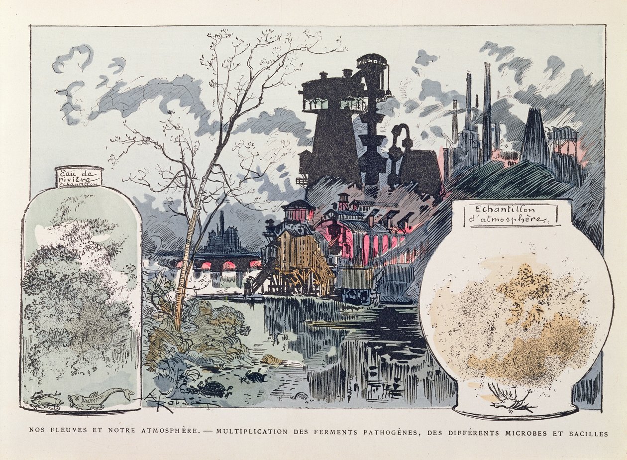 Industrial Pollution, illustration from 'Le XXeme siecle, La Vie ...