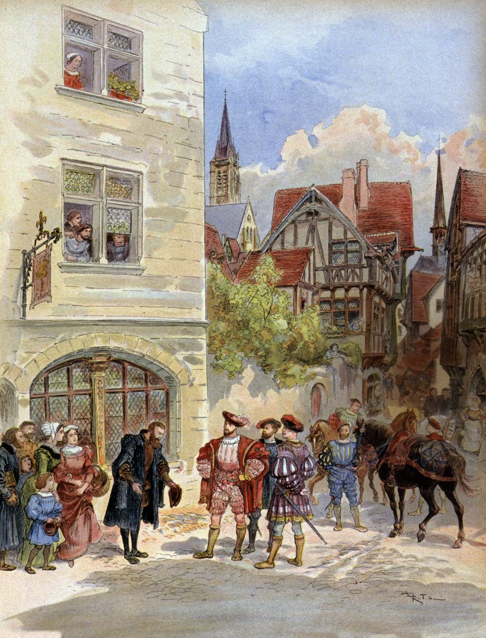 Literature. The Printer Robert Estienne Receives King Francis I in His ...