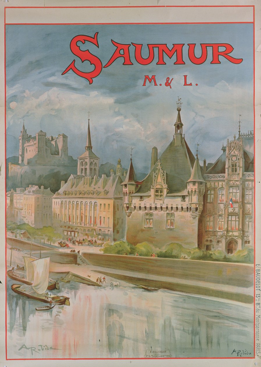 Saumur Poster by Albert Robida: Buy fine art print
