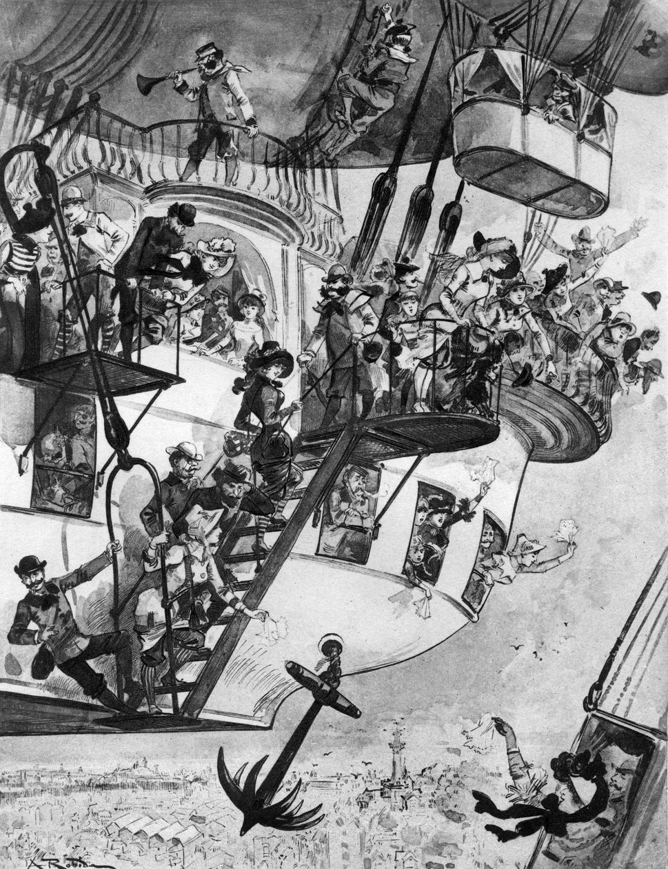 Transport of the Future by Albert Robida: Fine art print