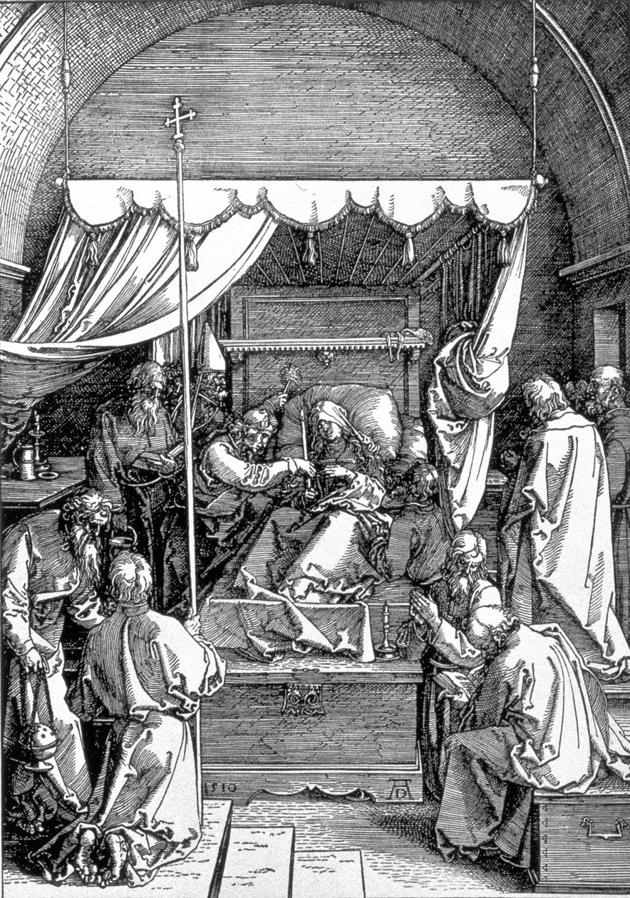 The Death of the Virgin (from the 'Life of the Virgin' series, engraved ...