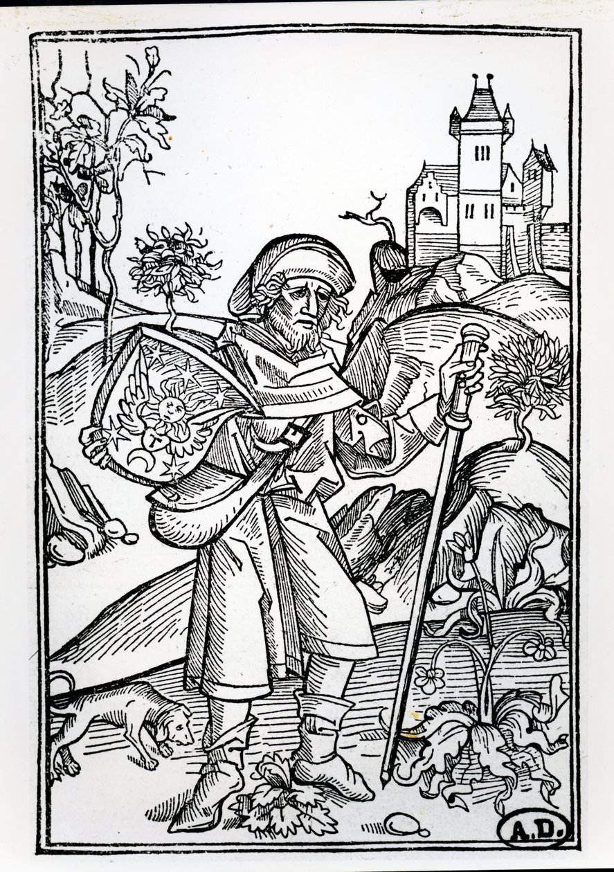 The pilgrim with his dog in front of a castle, frontispiece ...