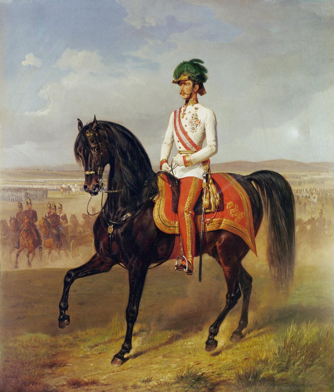 Emperor Franz Joseph I on horseback by Albrecht Adam