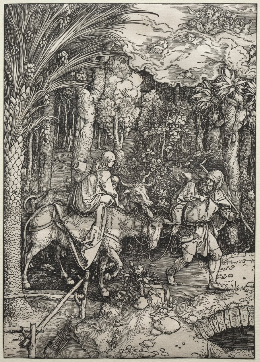 The Flight into Egypt by Albrecht Dürer: Fine art print