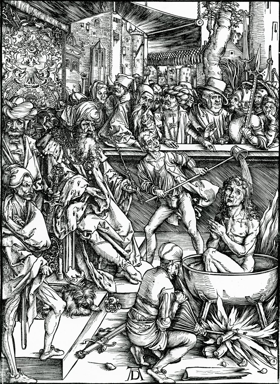 St. John the Evangelist Being Tortured in a Vat of Boiling Oil, from ...