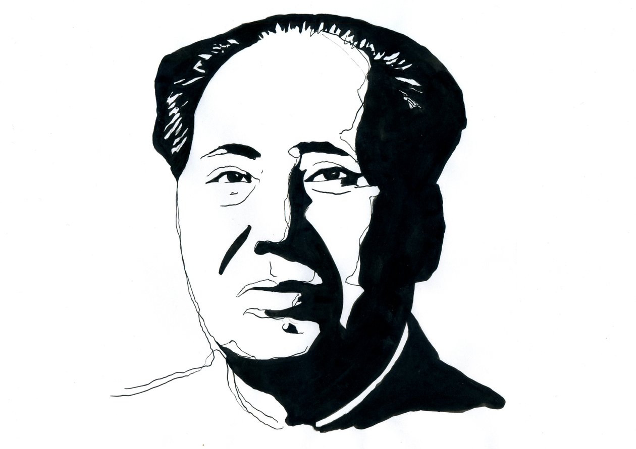 Portrait of Mao Zedong by Alessandro Lonati: Fine art print