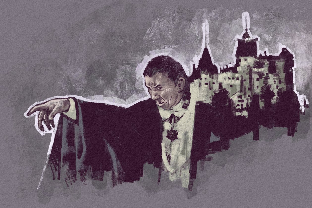 Portrait of Hungarian actor Bela Lugosi as Count Dracula